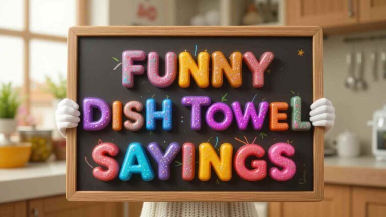 200+ Funny & Creative Dish Towel Sayings - mindfullsaying.com